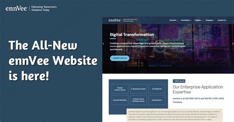 Newwebsite Ennvee Technologytransformation Oraclepartner Ennvee Technogroup Inc
