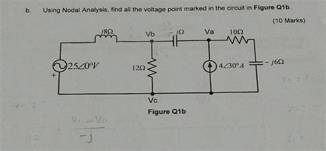 Solved B Using Nodal Analysis Find All The Voltage Point Chegg