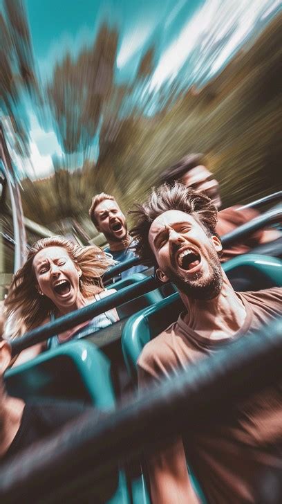 Free Thrilling Roller Coaster Photo Excitement Amusement Park