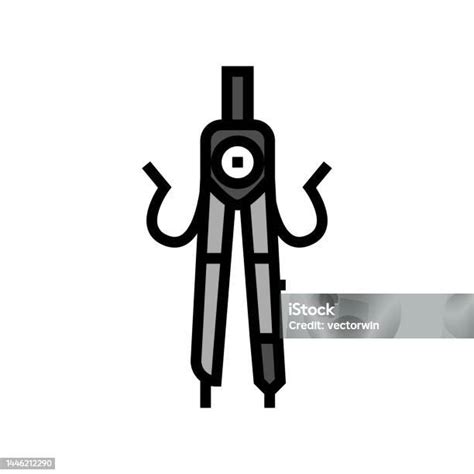 나침반 분배기 문구 문자 컬러 아이콘 벡터 일러스트 레이 션 계산기에 대한 스톡 벡터 아트 및 기타 이미지 계산기 교육 귀여운 Istock