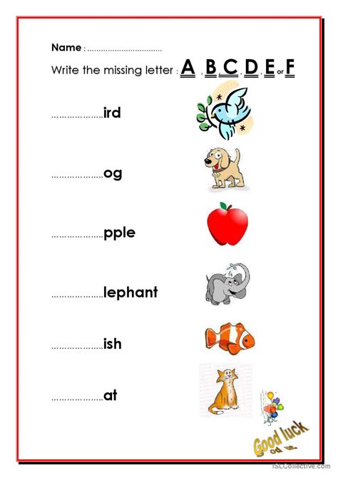 Missing Letters English Esl Worksheets Pdf And Doc