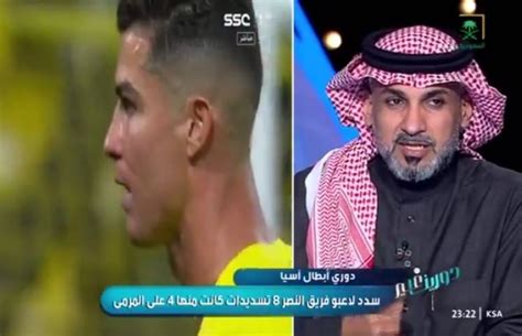 شاهد هاني البشر مافيه ريشة على رأس رونالدو المرصد الرياضية