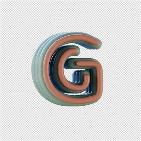 디스코 스타일의 알파벳 문자의 3d 그림 프리미엄 Psd 파일