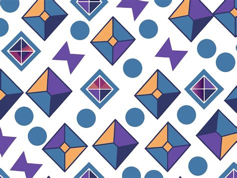 Premium Vector Vibrant Abstract Geometric Shapes Seamless Vector