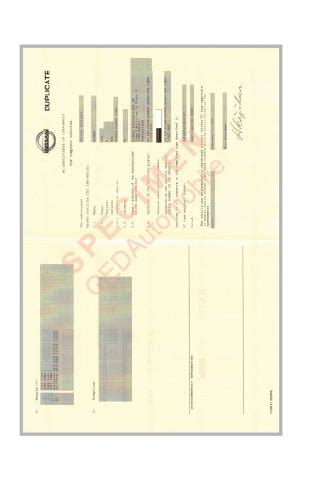 Certificat De Conformit Nissan Coc Nissan
