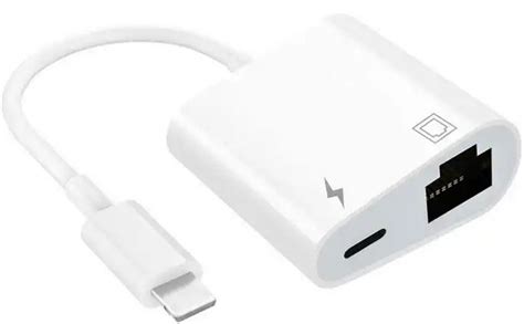 Multiport Lightning Zu Rj45 Ethernet Lan Adapter Mit Usb C Power Anschluss Weiss Kaufen Auf