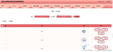 Javaphpnodejspython微信小程序的治安处罚法条查询系统【2024年毕设】法条系统 Csdn博客