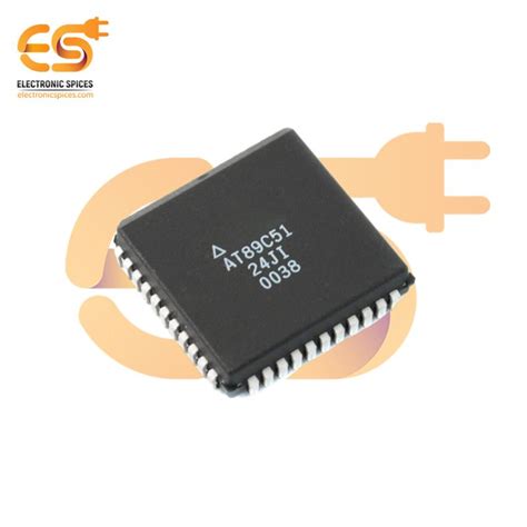 at89c51 24ji microcontroller ic 8 bit 24mhz 4kb 44 plcc electronicspices