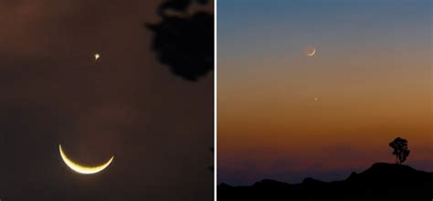 Rare Moon And Venus Conjunction Brightens Up The Night Sky