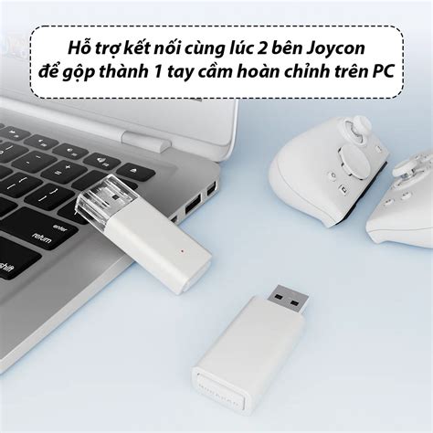 USB Wireless Adapter Mobapad D1 kết nối Joycon Mobapad M6 HD Coiorvis HD Pro Controller với PC