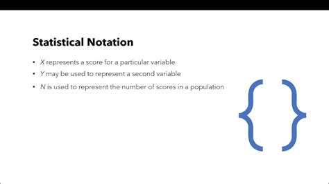 Statistics And Notation Youtube