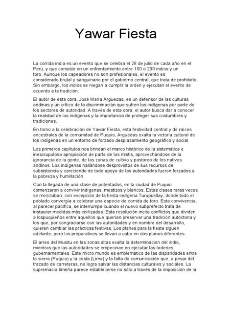 Yawar Fiesta Pdf