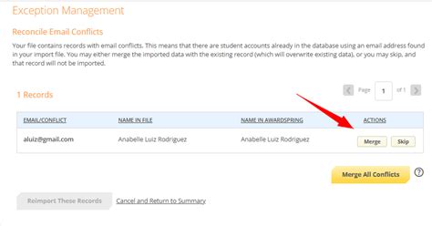 Managing Exceptions Awardspring Help Center
