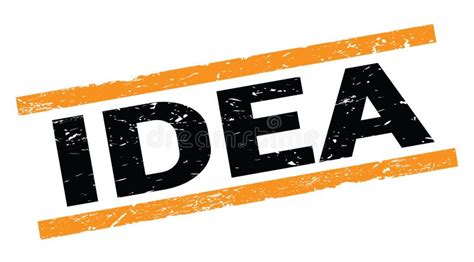 Idea Text On Orange Rectangle Stamp Sign Stock Illustration