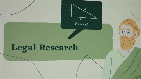 Legal Research Inscription On Green Background Graphic Presentation