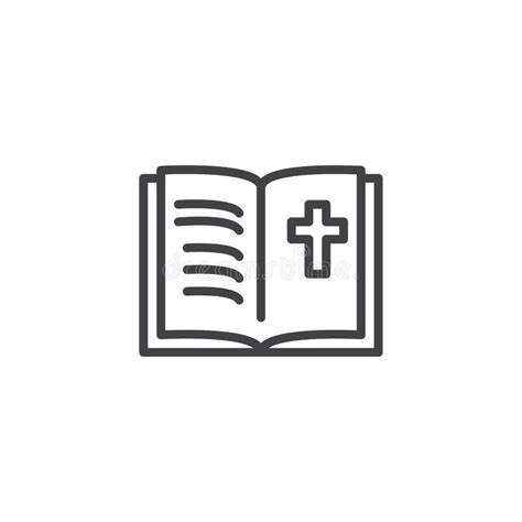 Ícone Do Esboço Da Bíblia Sagrada Ilustração Do Vetor Ilustração De