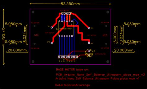 Arduino Nano Self Balance Ultrassom Pololu Placa Mae V Oshwlab