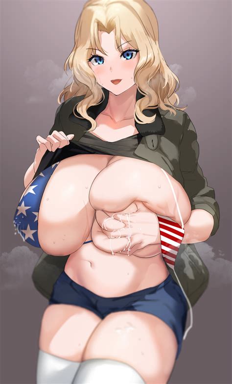 Aji Sakanaaj1 Kay Girls Und Panzer Girls Und Panzer Breast Hold