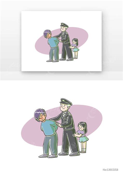 原创手绘漫画反性侵元素图片下载红动中国