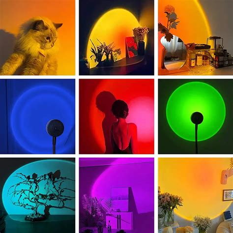 Sunset Lamp Projector Led Night Light Projection Rainbow Temu Sunset Lamp Projector Led Night Light Projection Rainbow Temu