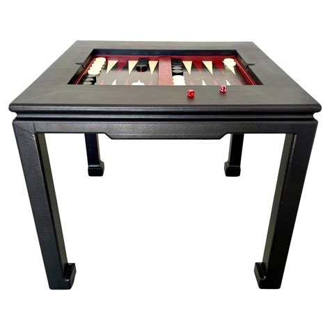 Chic Lacquered Backgammon Table At 1stdibs