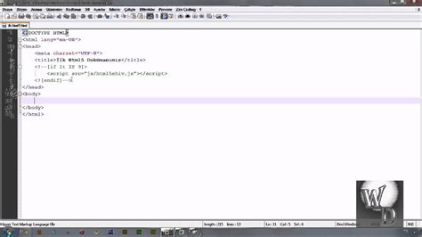49 Html5 Doctype Ilk Dokuman Ve Html5shiv Ile Tarayici Uyumlulugu YouTube