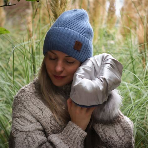 Cashmere Silk Lined Knit Beanie Unisex Winter Windproof Hat Great For