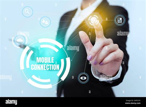 Handwriting Text Mobile Connection Word Written On Secure Universal