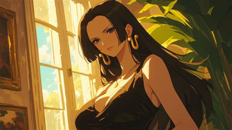 4k Hd Wallpaper Boa Hancock In An Art Gallery