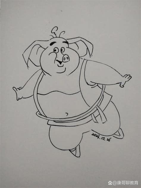 西游记里面猪八戒简笔画帅气（漂亮20张） 简笔画图片大全