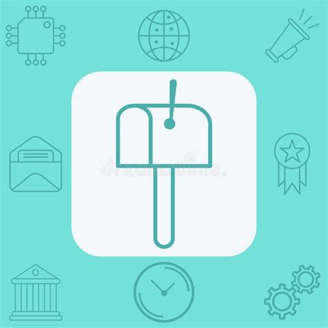 Symbole De Signe D Ic Ne De Vecteur De Bo Te Aux Lettres Illustration Stock Illustration Du