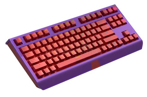 Realistic Computer Keyboard In Trendy Style Glassmorphism Or Frosted