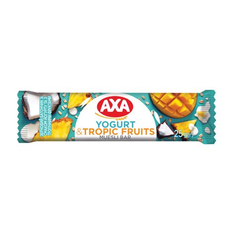 Батончик Axa yogurt&tropic Fruits Зерновой 25гр фл/п (Украина) купить ...