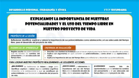 SESIÓN DPCC 1º y 2º SEMANA 31 Ministerio de Educación