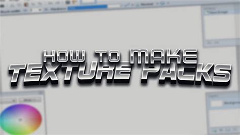 How To Make Texture Packs 1 The Basics Youtube