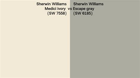 Sherwin Williams Medici Ivory Vs Escape Gray Side By Side Comparison