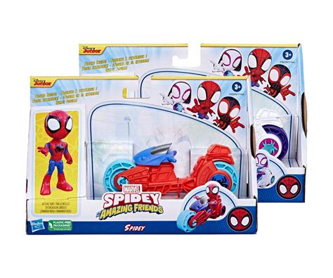 Детска играчка Спайдърмен Спайди и приятели с мотоциклет асортимент КОМСЕД