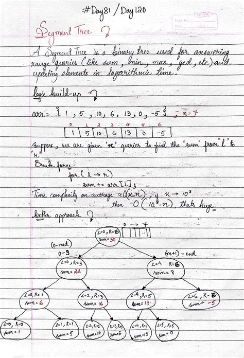day81 120daysofdsa dsa segmenttree rangequery lazypropagation