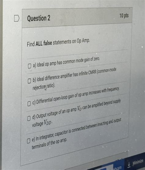 Solved Find ALL False Statements On Op A Ideal Op Chegg