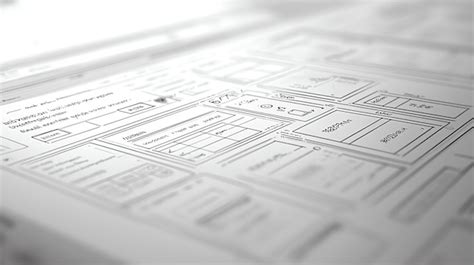 Detailed Wireframe Of Website Layout Design Premium AI Generated Image