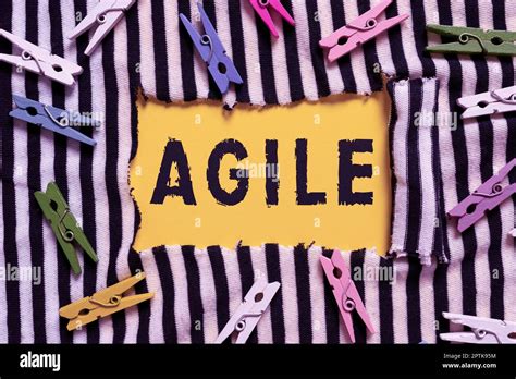 Inspiration Montrant Sign Agile Word Pour Lapproche Itérative De La