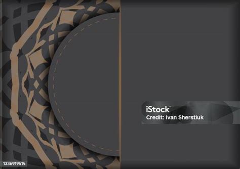 텍스트와 빈티지 패턴에 대한 장소와 초대를 준비 그리스 장식과 회색 색상의 인쇄 디자인 엽서에 대한 템플릿 0명에 대한 스톡 벡터 아트 및 기타 이미지 Istock