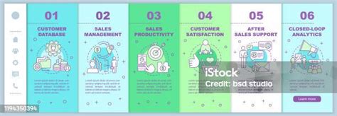Template Vektor Halaman Web Seluler Orientasi Crm Ilustrasi Stok