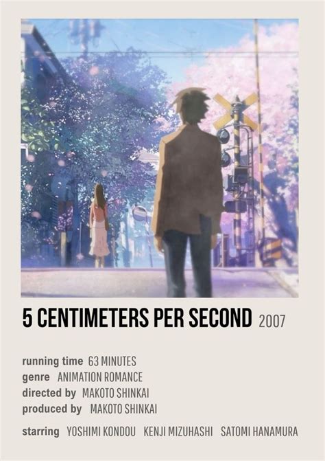 5 Centimeters Per Second Minimalist Poster 5 Centimeters Per Second