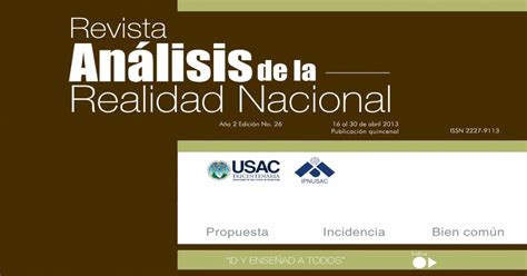 Revista Análisisde La Realidad Nacional · Realidad Nacional 21 Revista