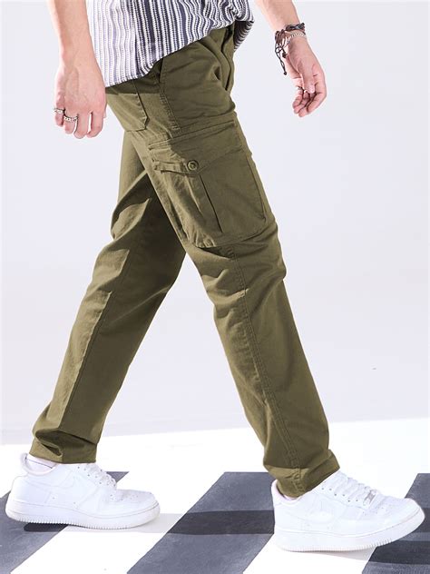 Buy Solids Light Olive Men Cargo Pants Online