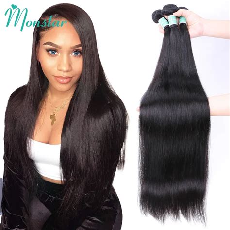 Tissage En Lot Br Silien Remy Lisse Monstar Couleur Naturelle Trame De