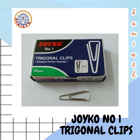 Jual Trigonal Clip Klip Kertas Penjepit Kertas Joyko Trigonal Clip