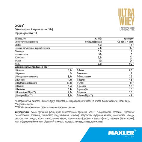 Протеин без лактозы Ultra Whey Lactose Free Maxler купить по выгодной ...