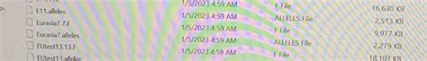 i have some genetics related files alleles f and can t find the
